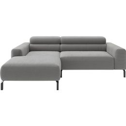 Ecksofa Home Affaire, B:223cm H:71cm T:183cm, grau, 95% Polyester, 5% Nylon, Wohnzimmer, Sofas, "Ecksofa, L-Form, incl. Kopfteilverstellung, Breite