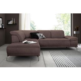 Ecksofa OTTO HOME, B:262cm H:97cm T:233cm, braun, Luxus-Microfaser Vintageoptik (100% Polyester);Flachgewebe Mura: (100% Polyester);Luxus-Mikrofaser