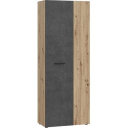 Schuhschrank FORTE, B:68,7cm H:181,1cm T:36,5cm, braun, Holzwerkstoff, Flur, Schr&auml;nke, "NET306", Schuhschrank, inklusive Einlegb&ouml;den, verschiedene