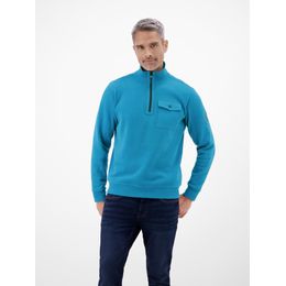 Lerros Herren Sweatshirt "Herren Troyer, stylisch-leg&eacute;r", blau, Gr. M, 70% Baumwolle, 30% Polyester, Sweatshirts