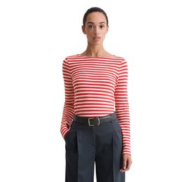 Marc O'Polo MARC O'POLO Damen Langarmshirtmulti a57, Gr. M, Single Jersey, Obermaterial: 100% Baumwolle, Shirts, im sch&ouml;nen Streifenmuster