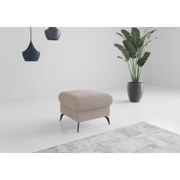 Polsterhocker OTTO HOME, B:58cm H:50cm T:58cm, grau, 100% Polyester, Hocker, "Rochelle", moderne 15 cm Metallf&uuml;&szlig;e