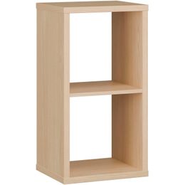 Standregal FORTE, B:39,5cm H:72,8cm T:32,9cm, beige, Holzwerkstoff, Wohnzimmer, Regale, "Mauro", Regal mit 2 F&auml;chern, B/H/T 38,2x72,9x32,9 cm,