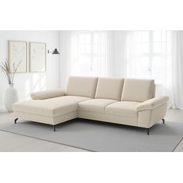 Sit & More Ecksofa SIT & MORE, B:264cm H:89cm T:174cm, beige, 95% Polyester, 5% Polyamid, Wohnzimmer, Sofas, "Chelsea L-Form, B: 264 cm, mit Armteil-&