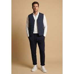 Fynch-Hatton Herren Steppwesteschwarz navy, Gr. 4XL, unifarben, Web, Obermaterial: 100% Polyamid, Westen, mit V-Ausschnitt, mit Druckkn&ouml;pfen, normale