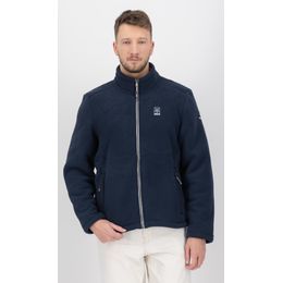 LPO Herren Fleecejacke "Fleecejacke Reece", blau, Gr. 54, Fleece, 100% Polyester, Jacken, mit Langhaarfleece