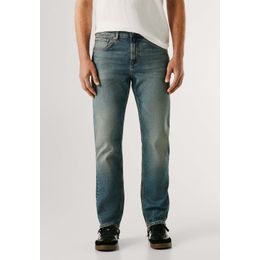 Pepe Jeans Herren Relax-fit-Jeans "relaxed fit jeans STRAIGHT JEANS CASH", blau, Gr. 32, 76% Baumwolle, 23% Lyocell, 1% Elasthan, Jeans