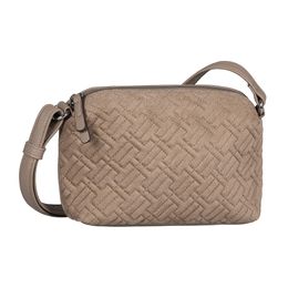 TOM TAILOR Damen Handtasche "Xanthia", beige, Lederimitat, Strukturmuster, clean, gepflegt, unifarben, Taschen, Damen Umh&auml;ngetasche mit Pr&auml;gung