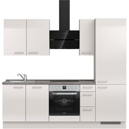 K&uuml;chenzeile Nobilia, B:240,3cm H:216,6cm T:60cm, grau, Komplettk&uuml;chen-Sets, ""Flash II", NEU: individuell anpassbar mit gratis Profi-Beratung",