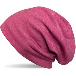 styleBREAKER Herren Beanie "Unifarbene Beanie M&uuml;tze mit Fleece", lila, Modisch, 50% Viskose CV. 50% Polyester PES., M&uuml;tzen