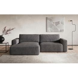 Ecksofa COTTA, B:288cm, grau, 88% Polyester, 12% Polyamid, Wohnzimmer, Sofas, "Lasso L-Form, B: 288 cm, XL Sofa, Top Modern", XL Recamiere B:114 cm,