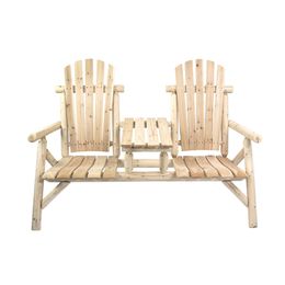 Bellavista Gartenbank 'Timber' 2-Sitzer Holz hellbraun 155 x 104 x 83 cm