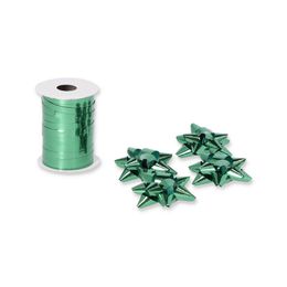 Geschenkband-Set mit Schleifen gr&uuml;n 5-teilig
