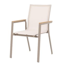 toom Gartenstuhl 'Mia' stapelbar Aluminium taupe 59 x 90 x 62 cm