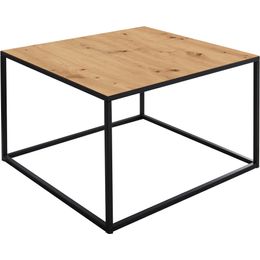 M&auml;usbacher Couchtisch M&Auml;USBACHER, B:80cm H:45cm T:80cm, braun, Wohnzimmer, Tische, Couchisch BHT 80x45x80 cm mit Metallgestell