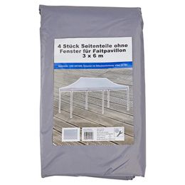 Seitenteile f&uuml;r Faltpavillon silbern 300 x 600 cm 4 St&uuml;ck
