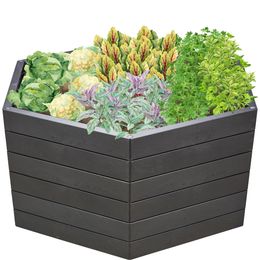 Garantia Hochbeet 'Ergo XL 75 Stone' anthrazit 145 x 75 x 145 cm