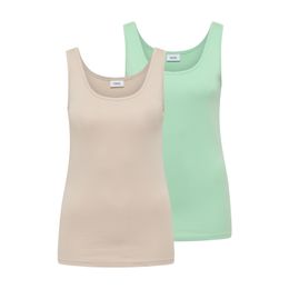 Cecil Damen Tr&auml;gertop, beige, Gr. S, unifarben, Web, 100% Baumwolle, Tops, aus reiner Baumwolle