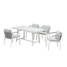 Mandalika Gartenm&ouml;belset 'Harvey' f&uuml;r 4 Personen Aluminium