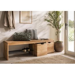 Bank Home Affaire, B:160cm H:45cm, braun, FSC-zertifiziertes Massivholz, Esszimmer, Sitzb&auml;nke, "Dura - Sitzbank aus Massivholz &ndash; langlebig &
