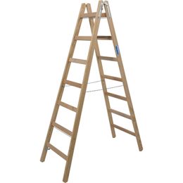 Krause Sprossenstehleiter 'Stabilo' Holz 2 x 7 Stufen
