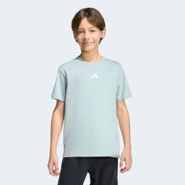 M&auml;dchen T-Shirt "ESSENTIALS KIDS"wonder sage, wei&szlig;, Gr. 176, adidas Sportswear, Obermaterial: 100% Baumwolle, Shirts, f&uuml;r Kinder, mit