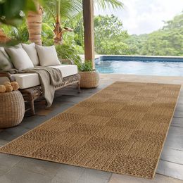 Outdoorteppich, B:80cm H:5mm L:250cm, beige, Ayyildiz Teppiche, Polypropylen, Teppiche, "TIMBER 1405, auch als L&auml;ufer und Rund", L&auml;ufer, Rund, In und