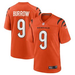Nike Herren Footballtrikot "Nike Trikot Cincinnati Bengals NFL Alt. Game Jersey Burrow 9", orange, Gr. S, 100% Polyester, Trikots