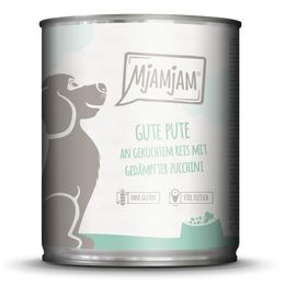 MjAMjAM Hundenassfutter 'Leckere Mahlzeiten' Pute mit Reis und Zucchini Adult 800 g