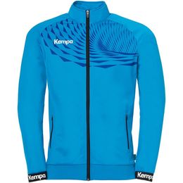 Kempa Herren Trainingsjacke "Trainingsjacke WAVE 26 POLY JACKE", blau, Gr. XXL, Obermaterial: 100% Polyester Pol. recyc.., Jacken