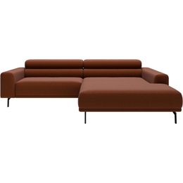 Sch&ouml;ner Wohnen Kollektion Ecksofa, B:258cm H:71cm T:217cm, braun, SCH&Ouml;NER WOHNEN-KOLLEKTION, 24% Polyester, 76% Polyacryl, Wohnzimmer, Sofas, "Tossa, Modernes Design trifft