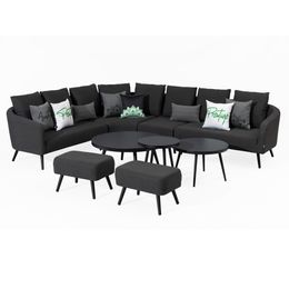 Loungem&ouml;belset 'Riviera' Aluminium anthrazit 6-teilig