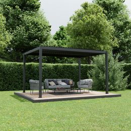 XIMAX Pergola 'Shade' dunkelgrau mit Beleuchtung 395 x 230 x 290 cm