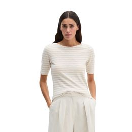 Marc O'Polo MARC O'POLO Damen T-Shirt "aus Organic Cotton-Jersey", beige, Basic, Gr. XXS, gestreift, Obermaterial: 100% Baumwolle, Shirts