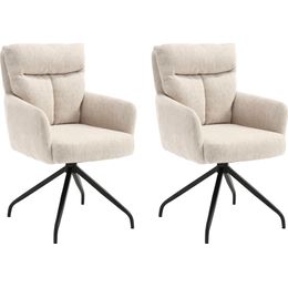Esszimmerstuhl Home Affaire, B:59cm H:92,5cm T:67,5cm, beige, Boucle, St&uuml;hle, "Monaco", verschiedene Gestelle w&auml;hlbar, Belastbar bis 120 Kg