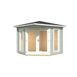 Weka 5-Eck-Gartenhaus '408' t&uuml;rkis 282,30 x 282,30 x 250,54 cm, inklusive Boden