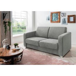 Ecksofa Home Affaire, B:159cm H:88cm T:87cm, grau, 92% Polyester, 8% Nylon, Wohnzimmer, Sofas, "Lazio modern und bequem, schmale Armlehnen, tolle