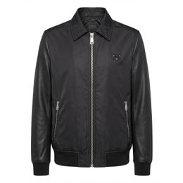 Philipp Plein Herren Blouson "Bomberjacke", schwarz, Gr. 4XL, Stoff: 100% Polyamid. Futter: 100% Polyester. Polsterung: 100% Polyester, Jacken