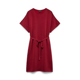 V&eacute;ro Moda VERO MODA Damen Minikleid "VMELLA 2/4 SHORT DRESS JRS"biking rot, Gr. XL, unifarben, Obermaterial: 50% Viskose, 45% Polyester, 5% Elasthan, Kleider,