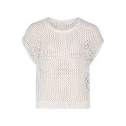 BETTY & CO BETTY & CO Damen Stricktop "Damen mit Effektgarn", wei&szlig;, Gr. 44, Strick, Obermaterial: 38% Baumwolle, 36% Polyester, 26% Polyamid, Tops, Glitzer
