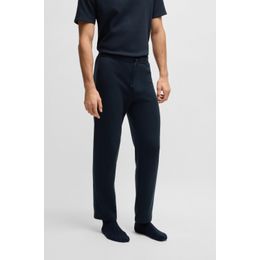 BOSS Herren Pyjamahose "Waffle Pants", Gr. XXL, blau, Jersey, Obermaterial: 60% Baumwolle, 40% Polyester, Hosen