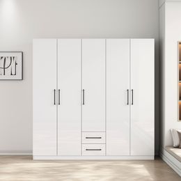 Kleiderschrank OTTO HOME, B:200cm H:200cm T:52cm, wei&szlig;, FSC-zertifizierter Holzwerkstoff, Schlafzimmer, Schr&auml;nke, "Sylt Schlafzimmerschrank Garderobe