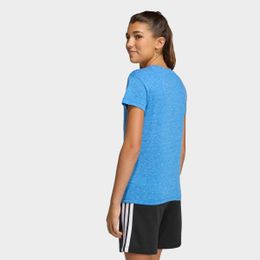 M&auml;dchen T-Shirt "ESSENTIALS KIDS", blau, Gr. 128, adidas Sportswear, Obermaterial: 50% Polyester, 25% Baumwolle, 25% Viskose, Shirts