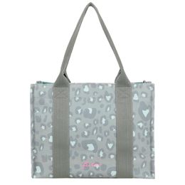 Damen Shopper "Tote Shopper Leo", Fritzi aus Preussen, grau, 55% Baumwolle, 45% Polyester, Taschen, mit langen Tragehenkeln