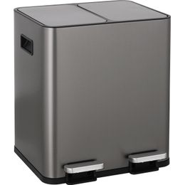 OTTO HOME M&uuml;lleimer "Garrin, Soft Close, m. 2 F&auml;chern, Fassungsverm&ouml;gen 2x15 L bzw. 2x30 L", B/H/T: 42,1cm x 48,4cm x 38,1cm, grau, K&uuml;che, M&uuml;lleimer,