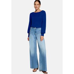 Zero Damen Strickpullover "Damen langarm"sodalite blau, Basic, Gr. 44, unifarben, Strick, Obermaterial: 80% Viskose, 20% Polyester. F&uuml;llung:,