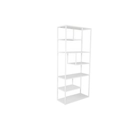 B&uuml;cherregal VENTURE HOME, B:85cm H:190cmwei&szlig;, Stahl, Wohnzimmer, Regale