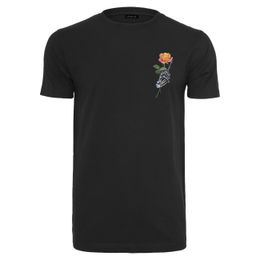 MisterTee Herren T-Shirt "MisterTee Herren Chrome Skeleton Hand Tee", schwarz, Gr. S, bedruckt, 100% Baumwolle, Shirts