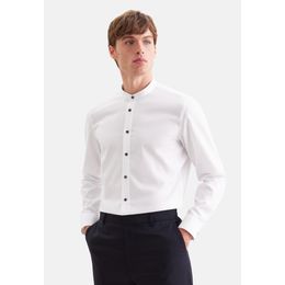 Seidensticker Herren Businesshemd "Schwarze Rose", wei&szlig;, Gr. 45, unifarben, 100% Baumwolle, Hemden, Slim 1/1 Stehkragen Uni