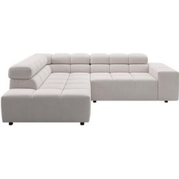 Ecksofa Home Affaire, B:249cm H:70cm T:215cm, beige, 100% Polyester, Wohnzimmer, Sofas, "Ancona, Ecksofa, incl. Kopfteilverstellung, Breite 249 cm,